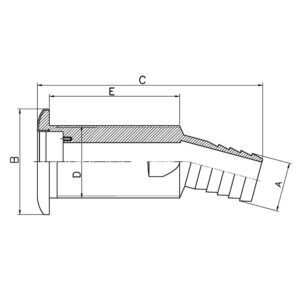 Nylon Thru-Hull Scupper With Stainless Trim, 1-1/2″, 15 Degree Angle ...