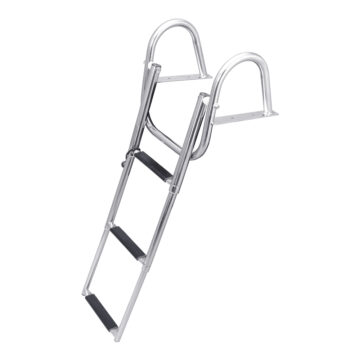 304 Stainless Steel Over Platform Boat Ladder with Grab Rails, 3-Step ...